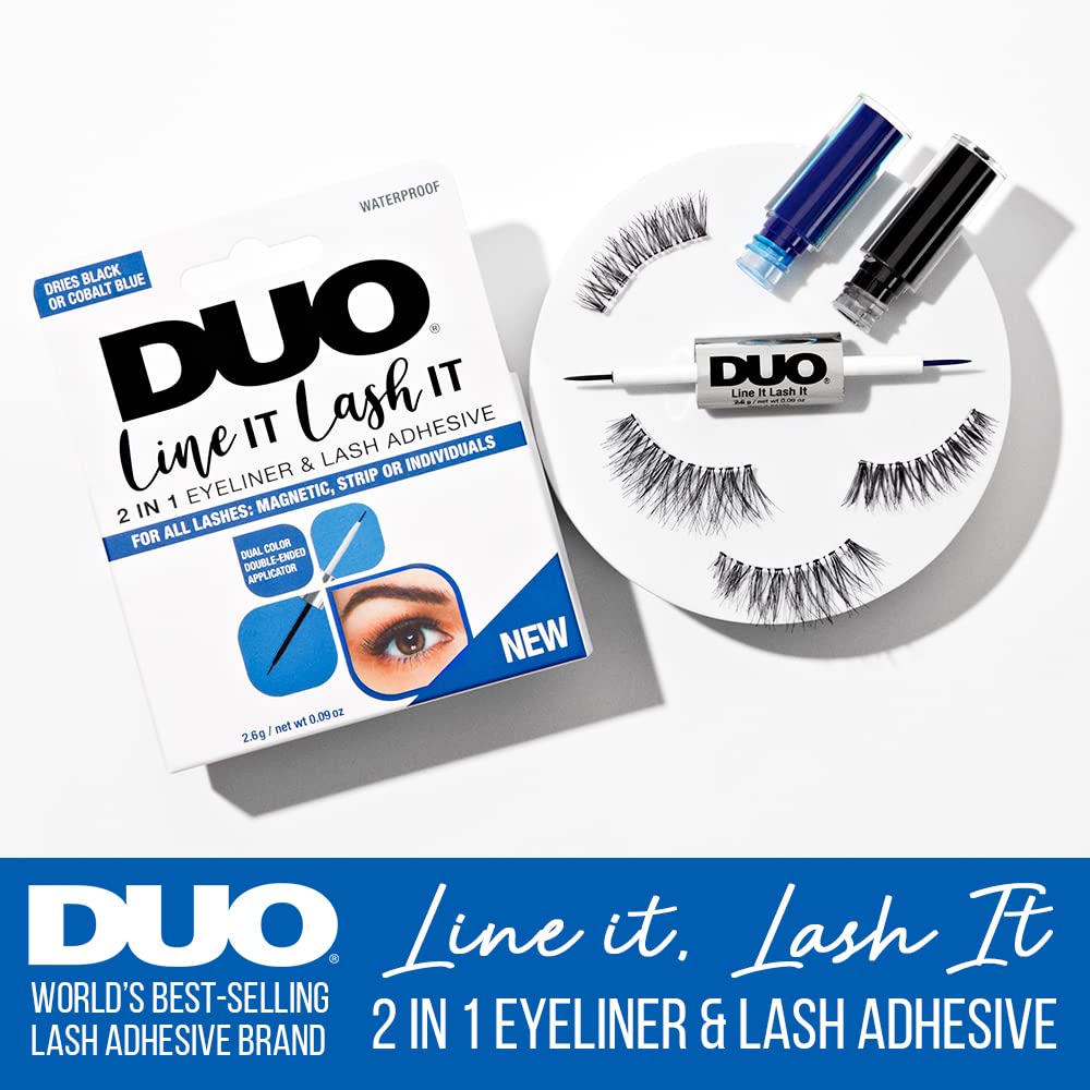 DUO Line It Lash It Pestañas en Banda, Individuales y Magneticas Azul ...