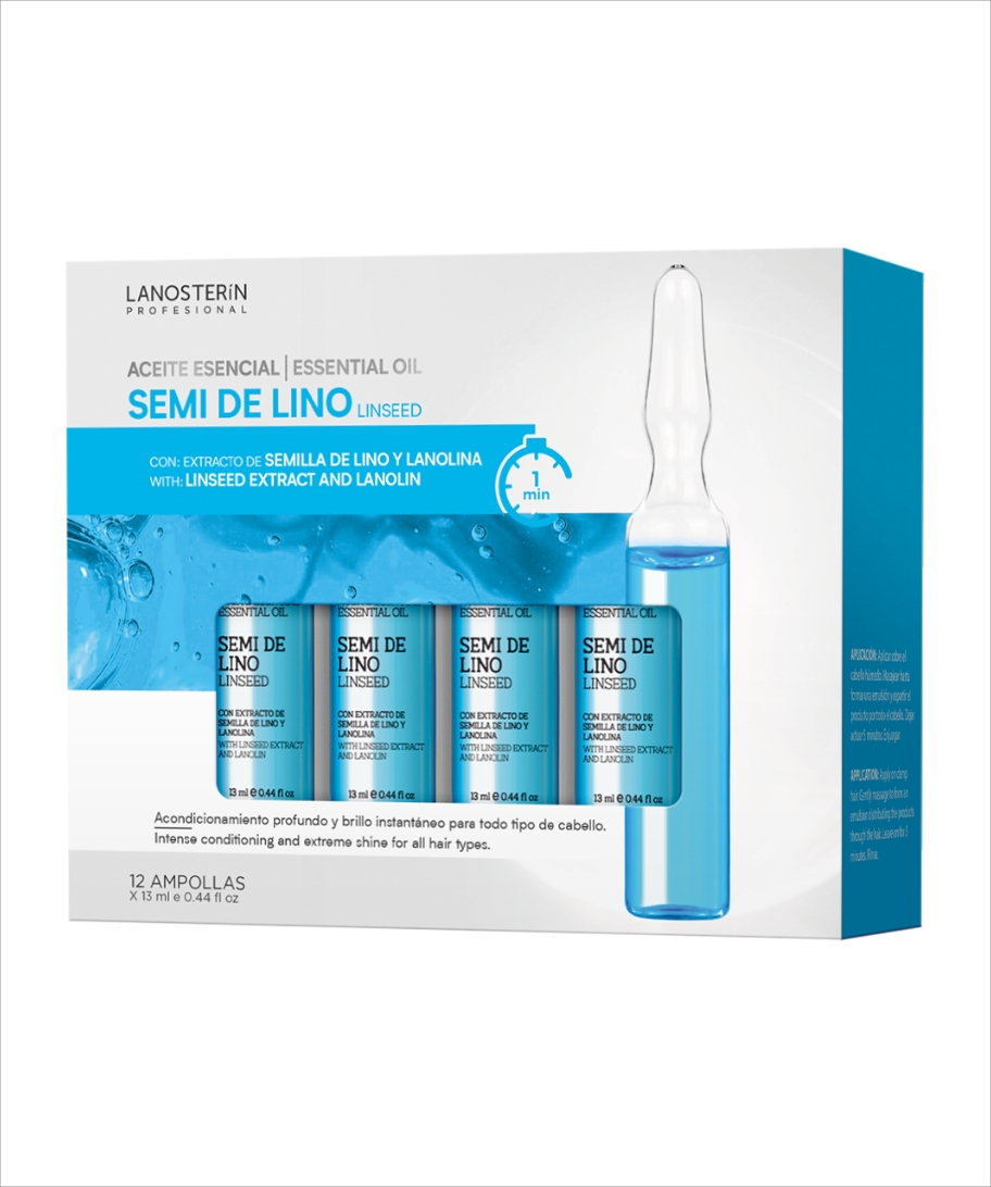 Lanosterin Aceite Esencial Semi De Lino 12 Ampollas X 13ml - Sally